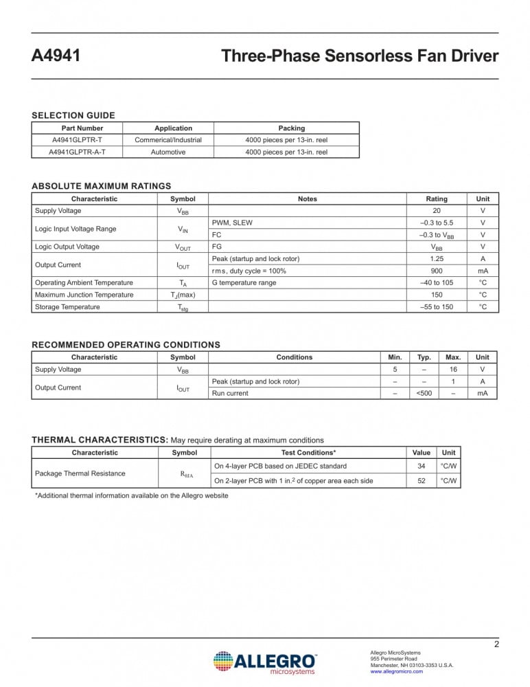 A4941 datasheet page 3