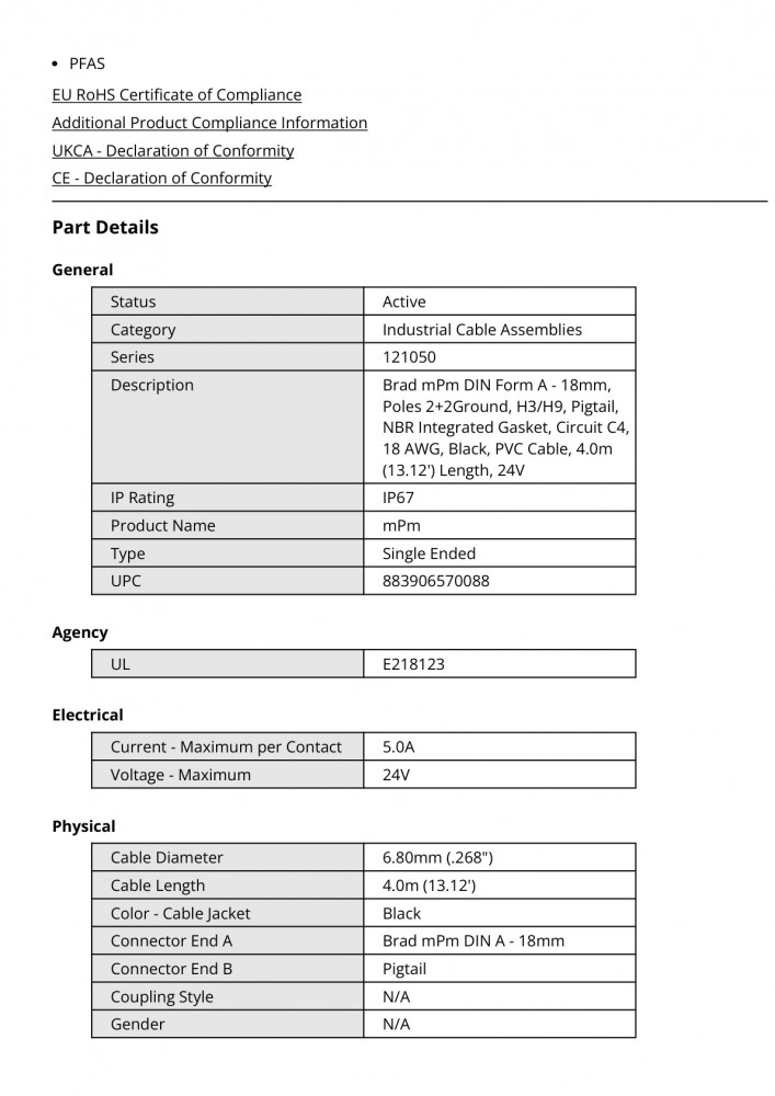 Molex E452 connector product drawing page 2