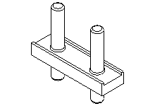 MLX Power Connector Header, 6.35mm Pitch, Vertical, with Compliant Polarizing Peg, Nylon 94V-2, Natural (Translucent), 2 Circuits