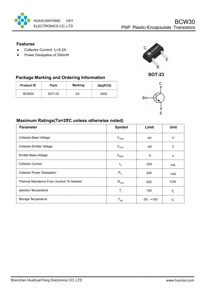 BCW30-HXY datasheet page 1