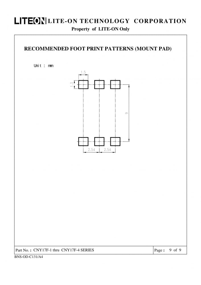 CNY17F series datasheet page 9