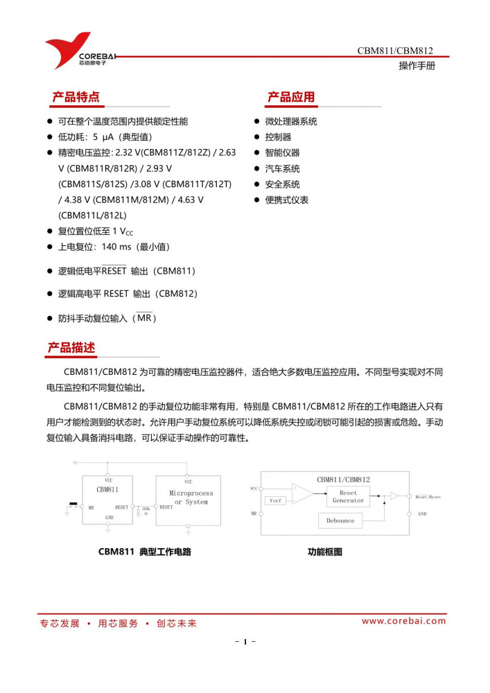CBM812RST4 datasheet page 1