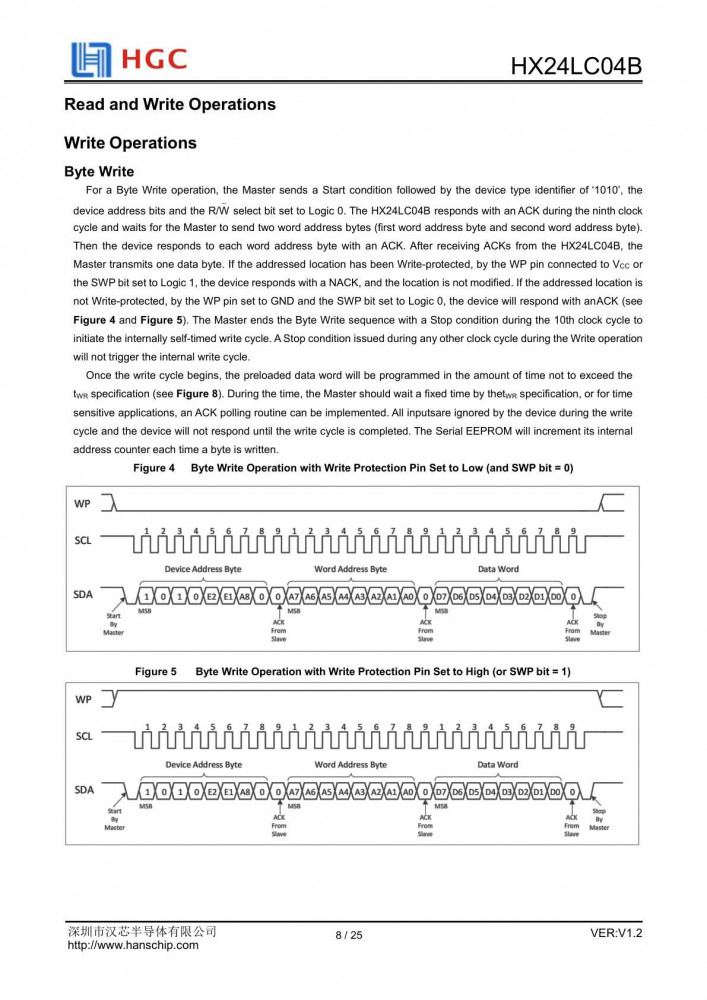 HX24LC04BDBVRG datasheet page 8