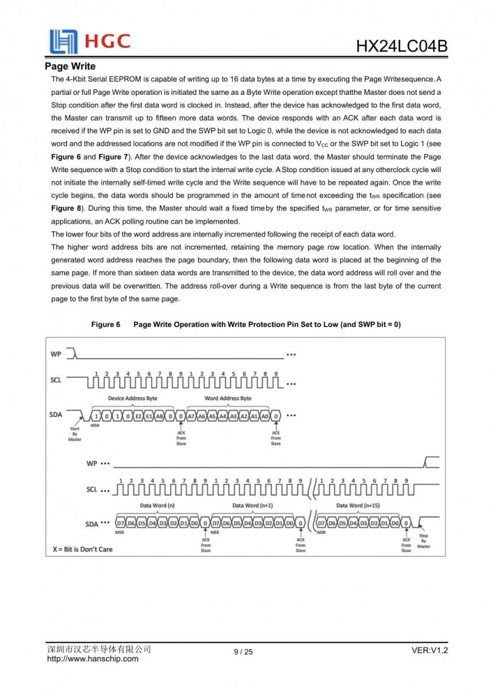 HX24LC04BDBVRG datasheet page 9