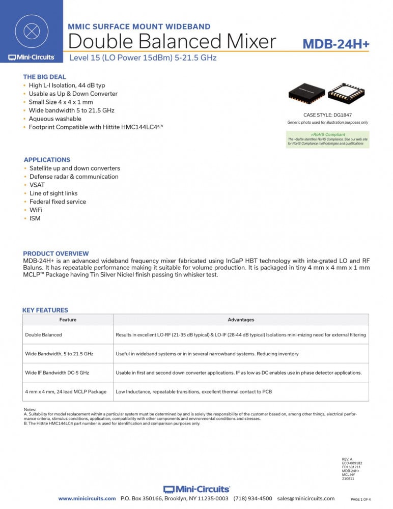 MDB-24H+ technical document page 1