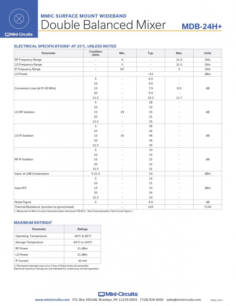 MDB-24H+ technical document page 2
