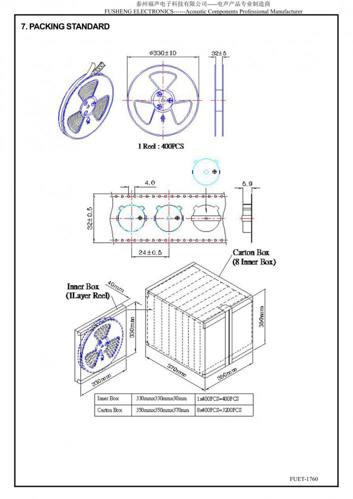 FUET-1760 specification document page 6