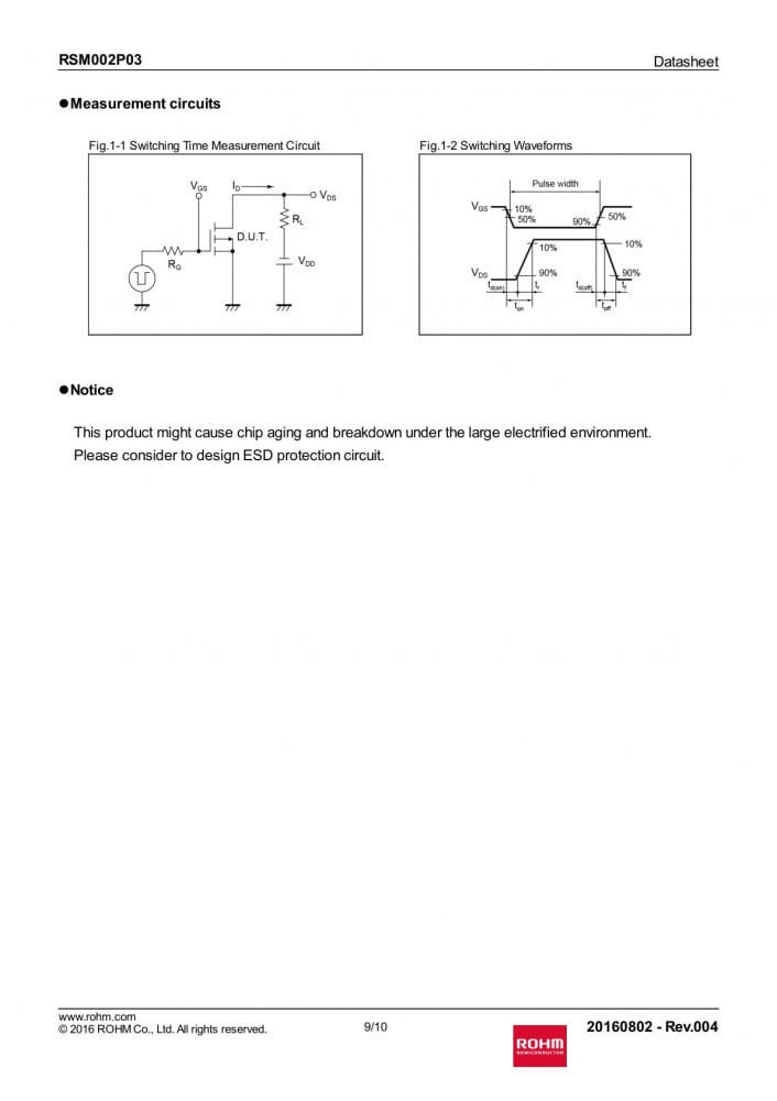 RSM002P03T2L datasheet page 9
