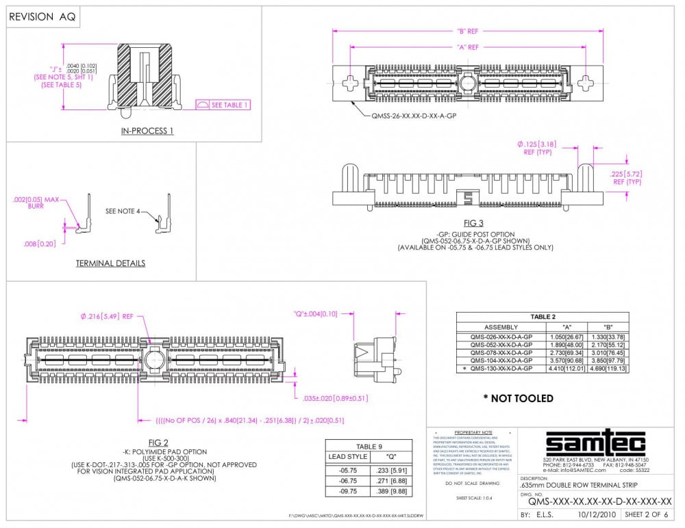 Samtec drawing page 2