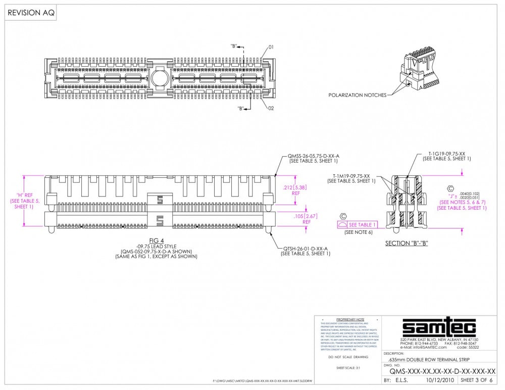 Samtec drawing page 3