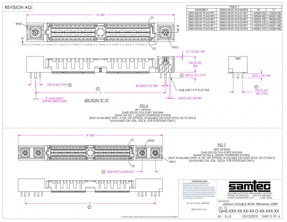 Samtec drawing page 5