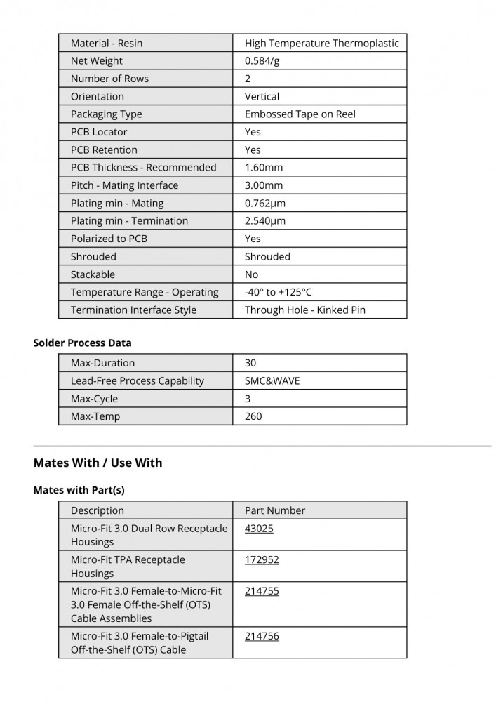 Technical document page 3 for product 430450308