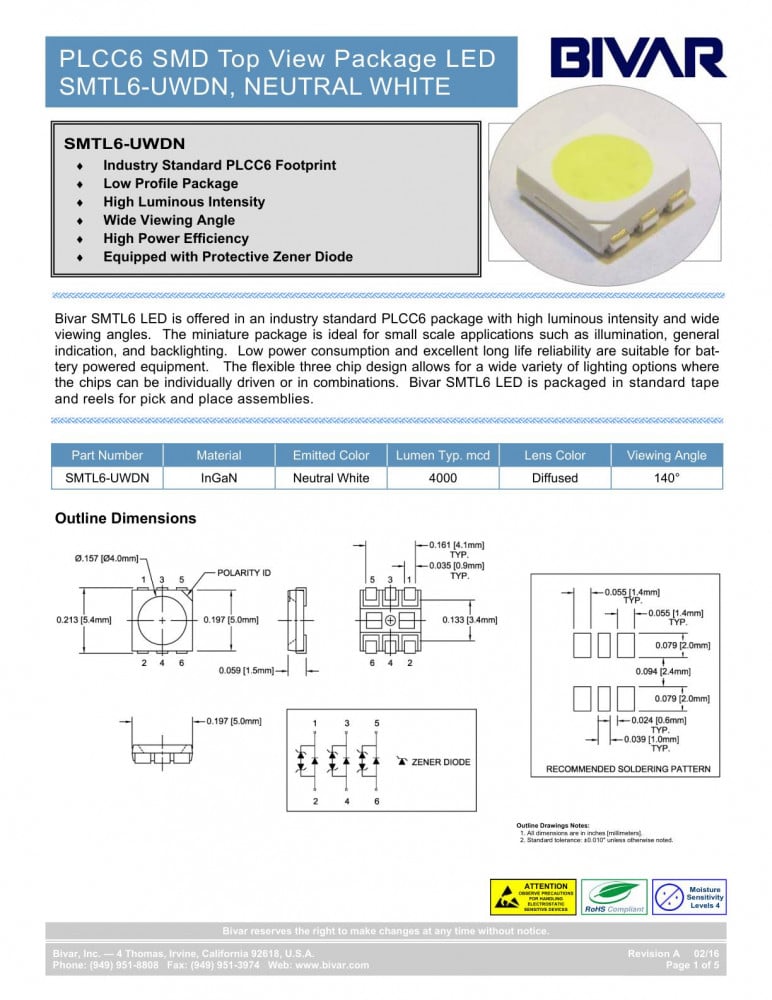 SMTL6-UWDN datasheet page 1