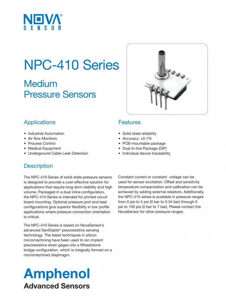 NPC-410 Series technical document page 1