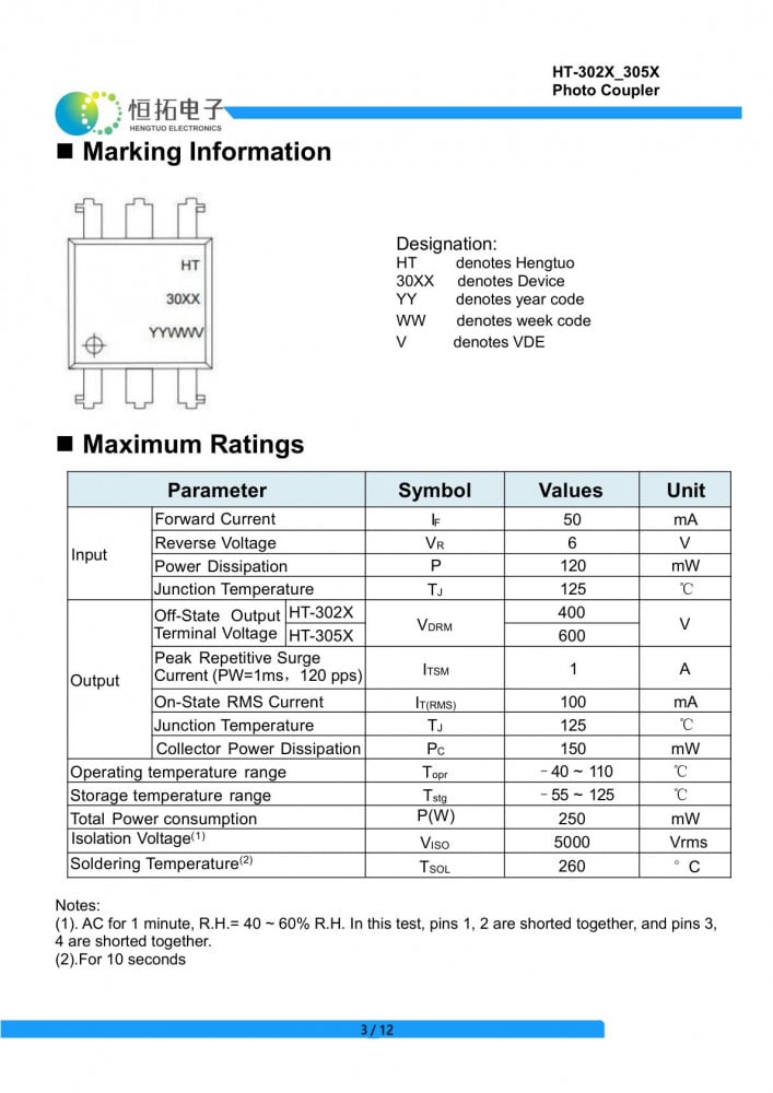 HT-3021-S1TA1 datasheet page 4