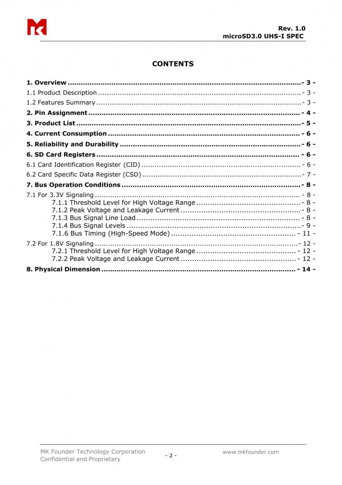 MK microSD3.0 specification page 2