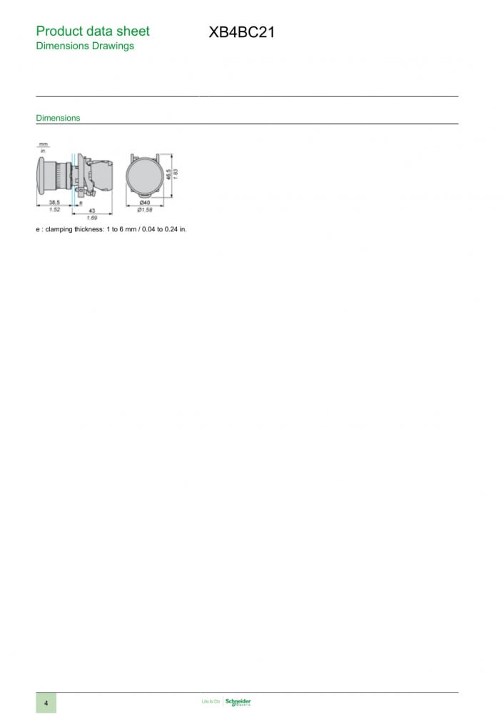 XB4BC21 technical document page 4