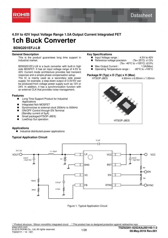 BD9G201EFJ-LBE2 datasheet page 1