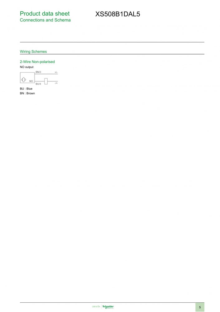 XS508B1DAL5 product documentation page 5