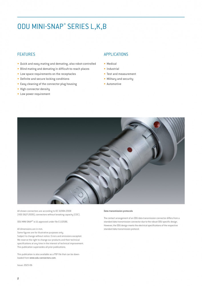 ODU product document page 2