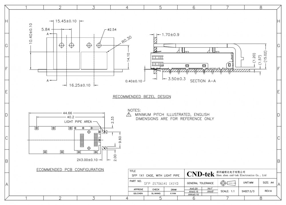 SFP 21706141 1X1YD technical drawing page 3