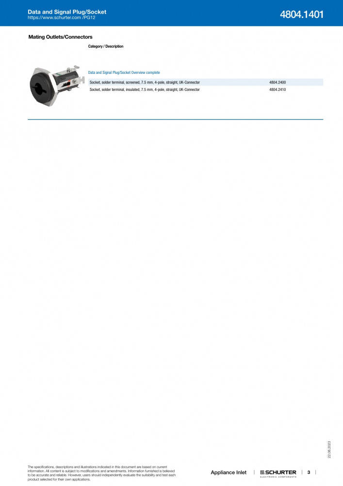 SCHURTER 4804.1401 technical document page 3
