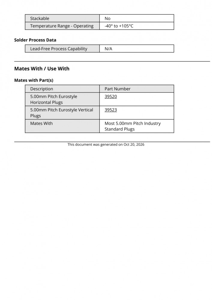MOLEX 395220014 technical document image, page 3