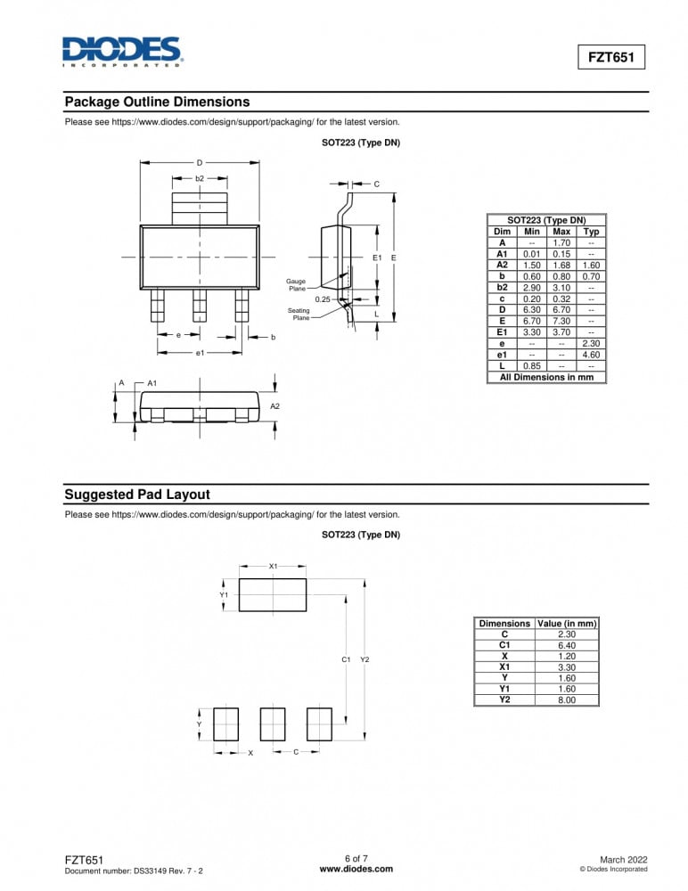 FZT651TA datasheet page 6