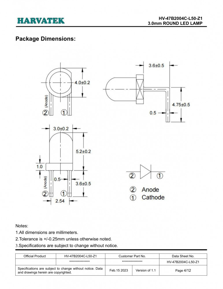 HV-47B2004C-L50-Z1 datasheet page 4