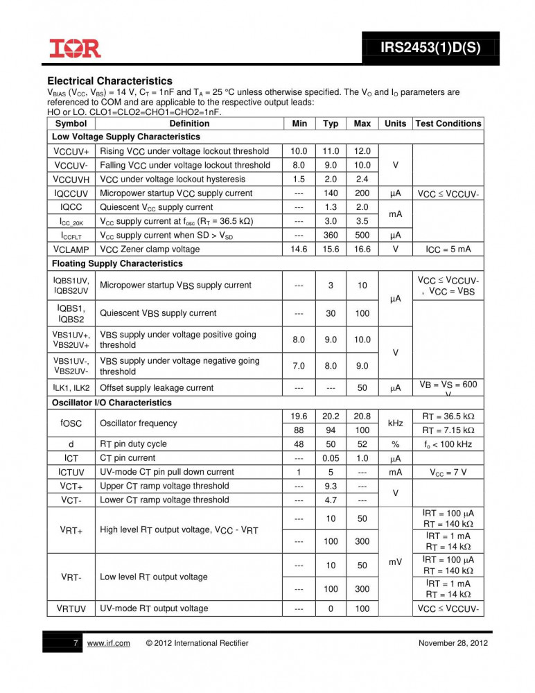 IRS2453DSTRPBF datasheet page 7
