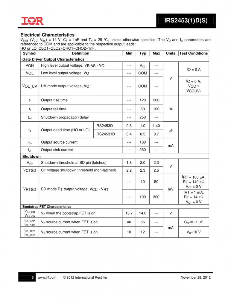 IRS2453DSTRPBF datasheet page 8