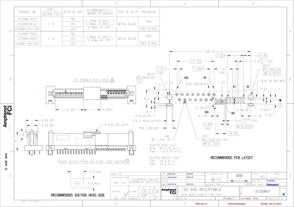 Amphenol 10120863 technical drawing page 2