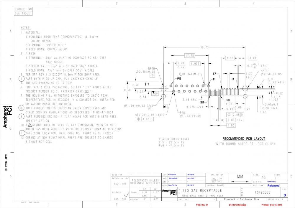 Amphenol 10120863 technical drawing page 4