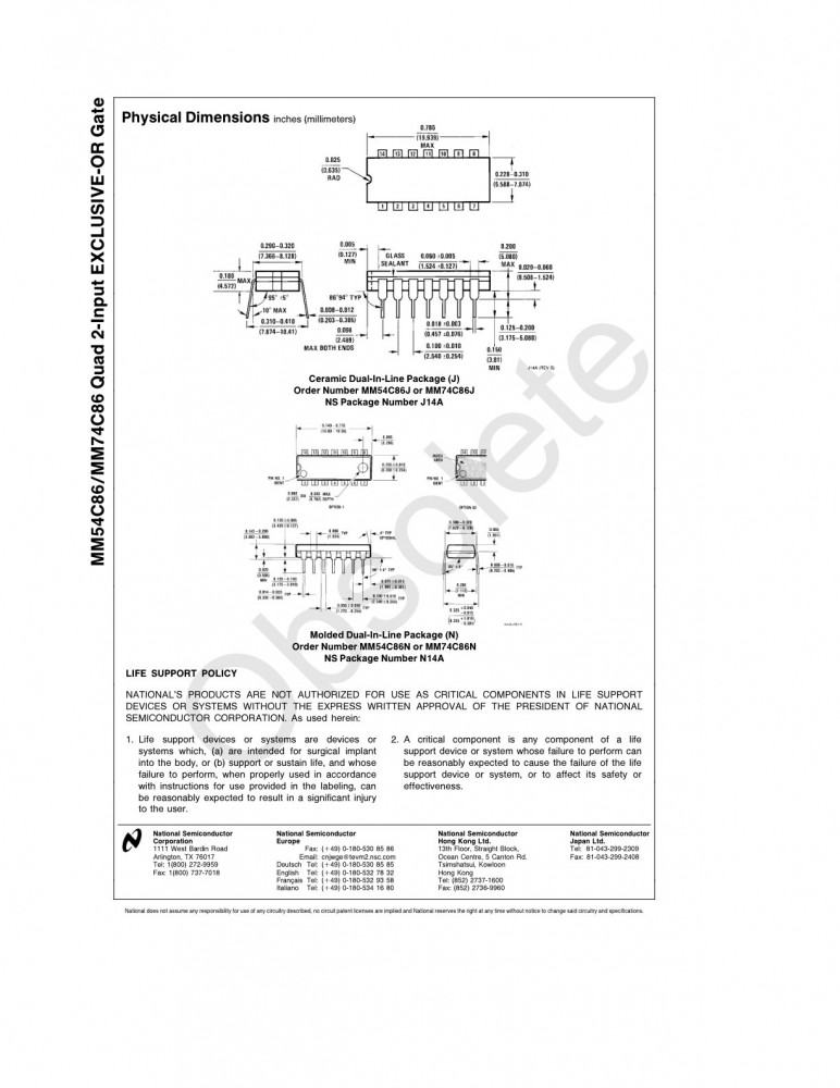 MM54C86J datasheet page 4