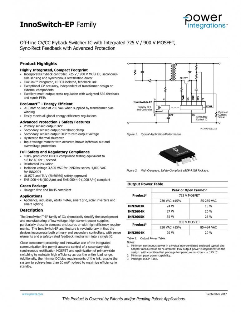 INN2904K-TL datasheet page 1