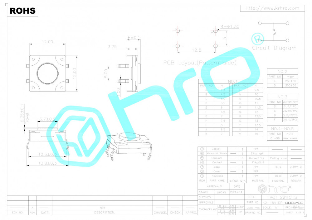 K2-1841DP-E4SW-02 technical drawing