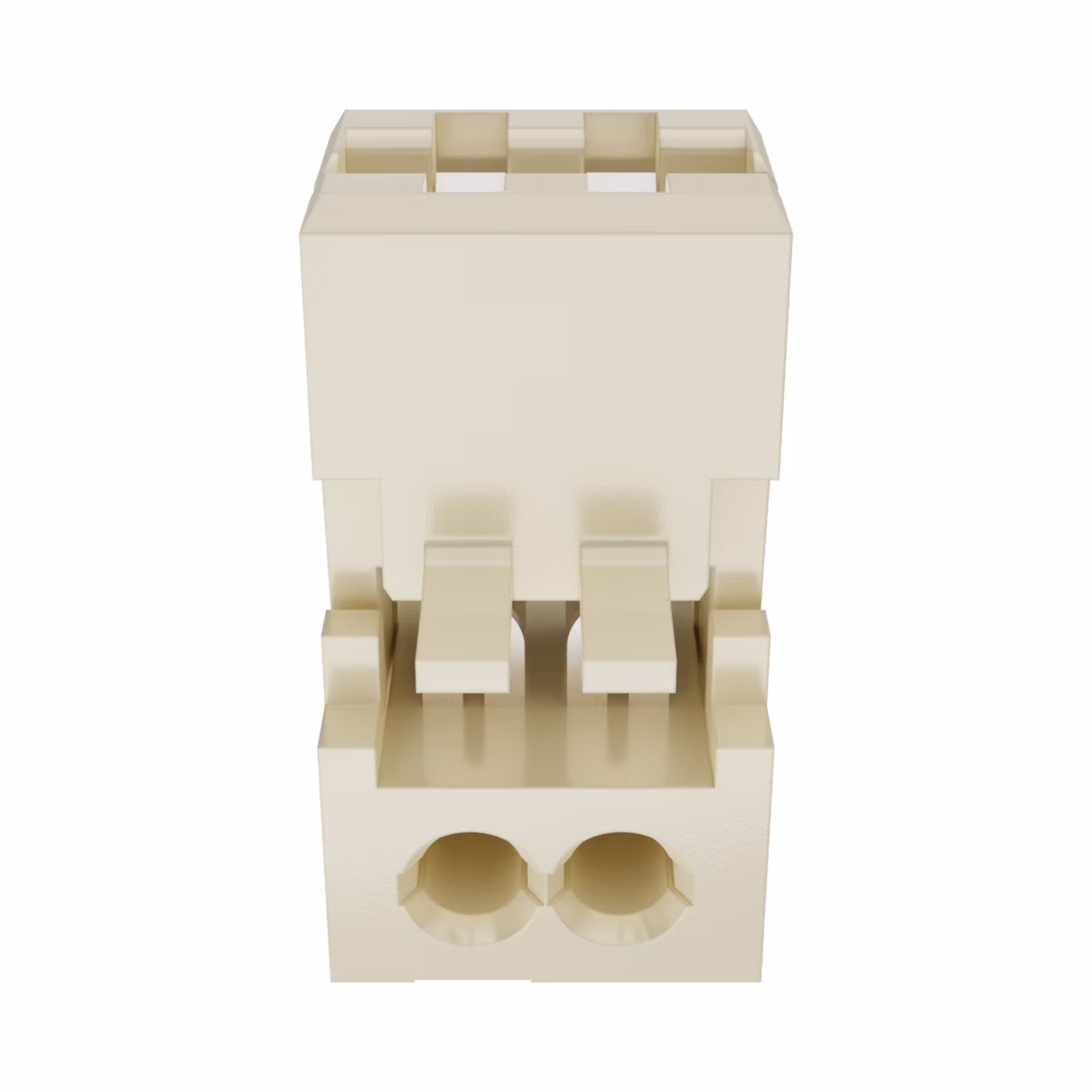 Appli-Mate RAST 2.5 Connector, 2.50mm Pitch, Female, 2 Circuits, Positions A, B, and C Removed, Locking Pips, Slotted Endwalls, Brown Color Stripe, Tin Plating for sale
