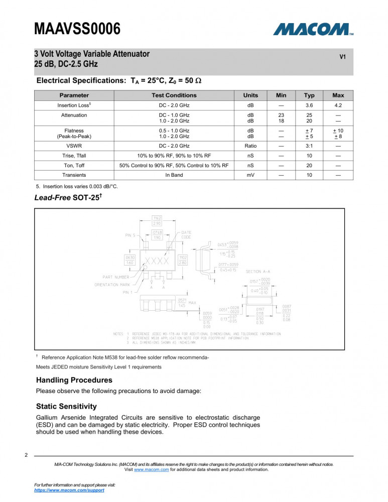 MAAVSS0006 datasheet page 2