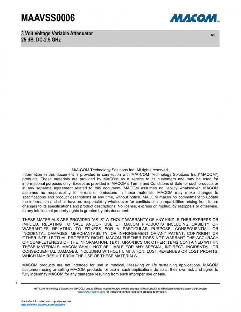 MAAVSS0006 datasheet page 4
