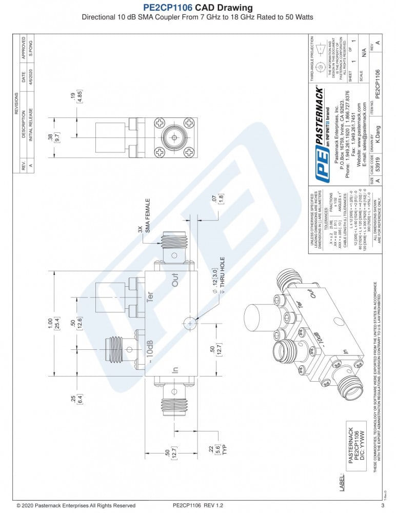 PE2CP1106 technical document page 3
