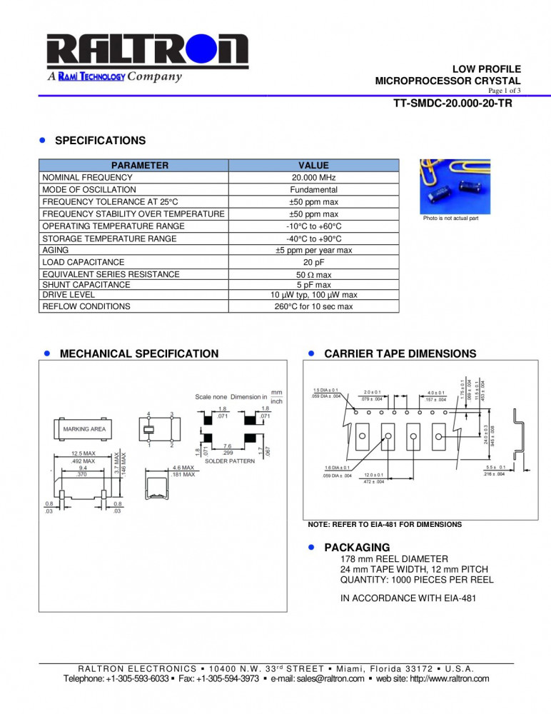 TT-SMDC-20.000-20-TR technical document page 1