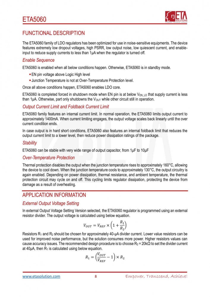 ETA5060 datasheet page 8