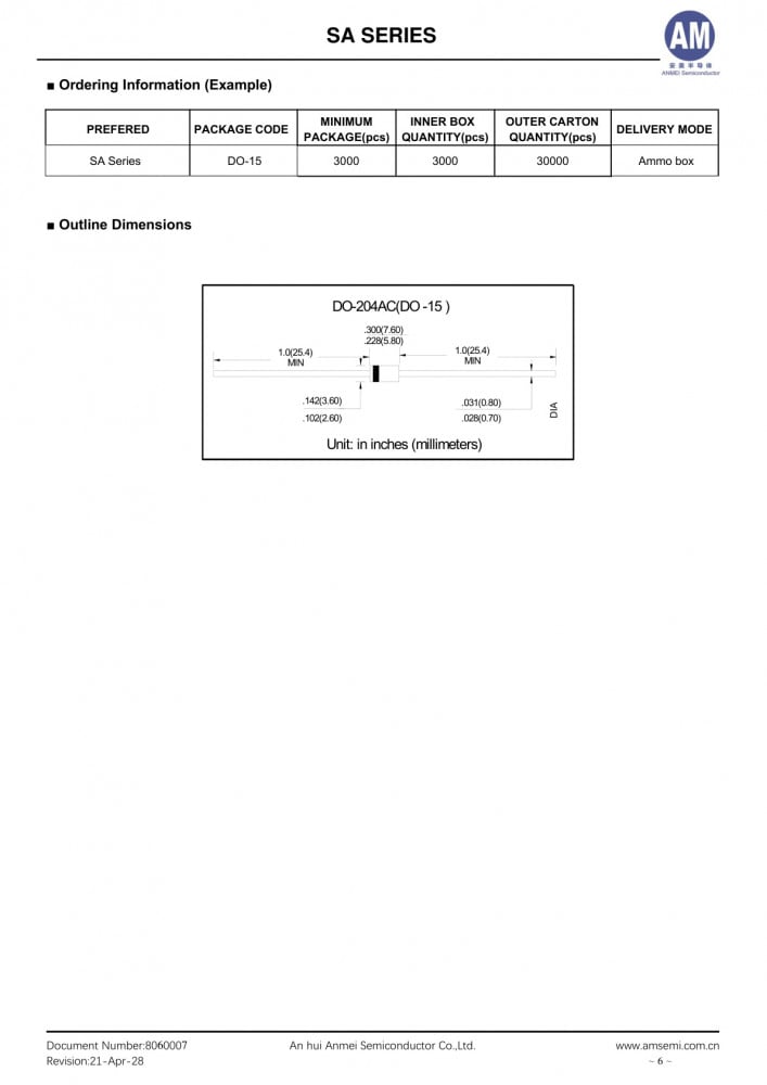 SA15CA datasheet page 6