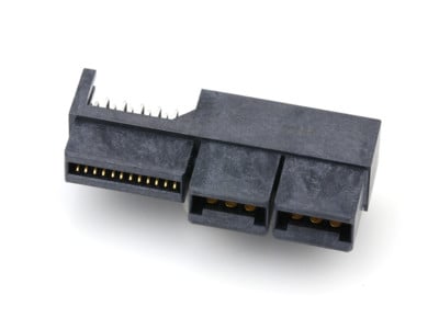 EXTreme LPHPower Receptacle Header, Right-Angle, 4 Power Contacts, 24 Signal Contacts, Select Gold (Au) Plating, for 3.18mm Thick PC Board for sale