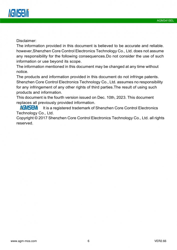 AGM3415EL datasheet page 6