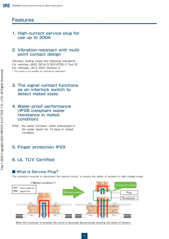 HRS EM30MSD technical document page 2
