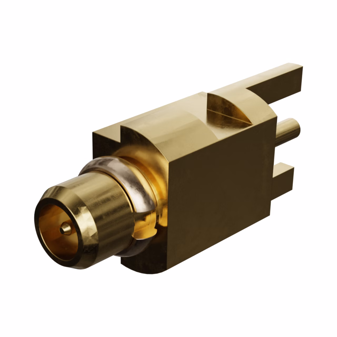 MMCX Plug, Straight, PCB Receptacle, Edge Mount, Brass Body, Gold (Au) Plating, Tape and Reel, 50 Ohms for sale