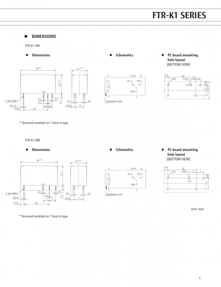 FTR-K1 datasheet page 5