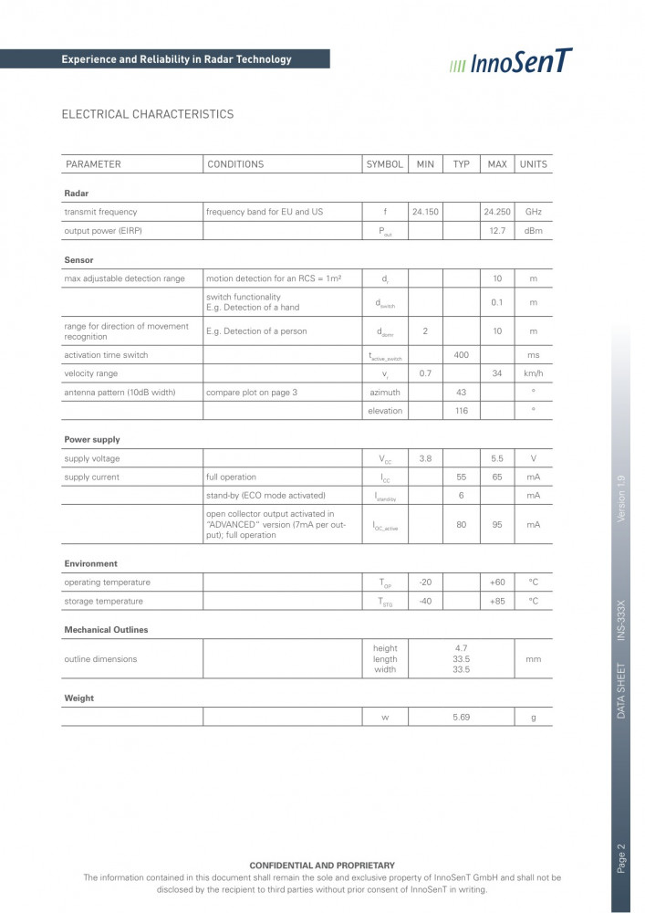 INS-333X datasheet page 2