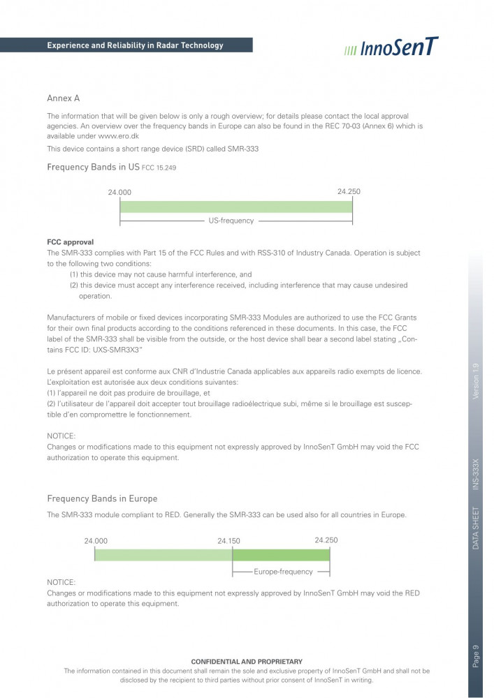 INS-333X datasheet page 9